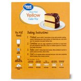 Great Value Moist Yellow Cake Mix 15.25 oz for Baking Cupcakes and ...