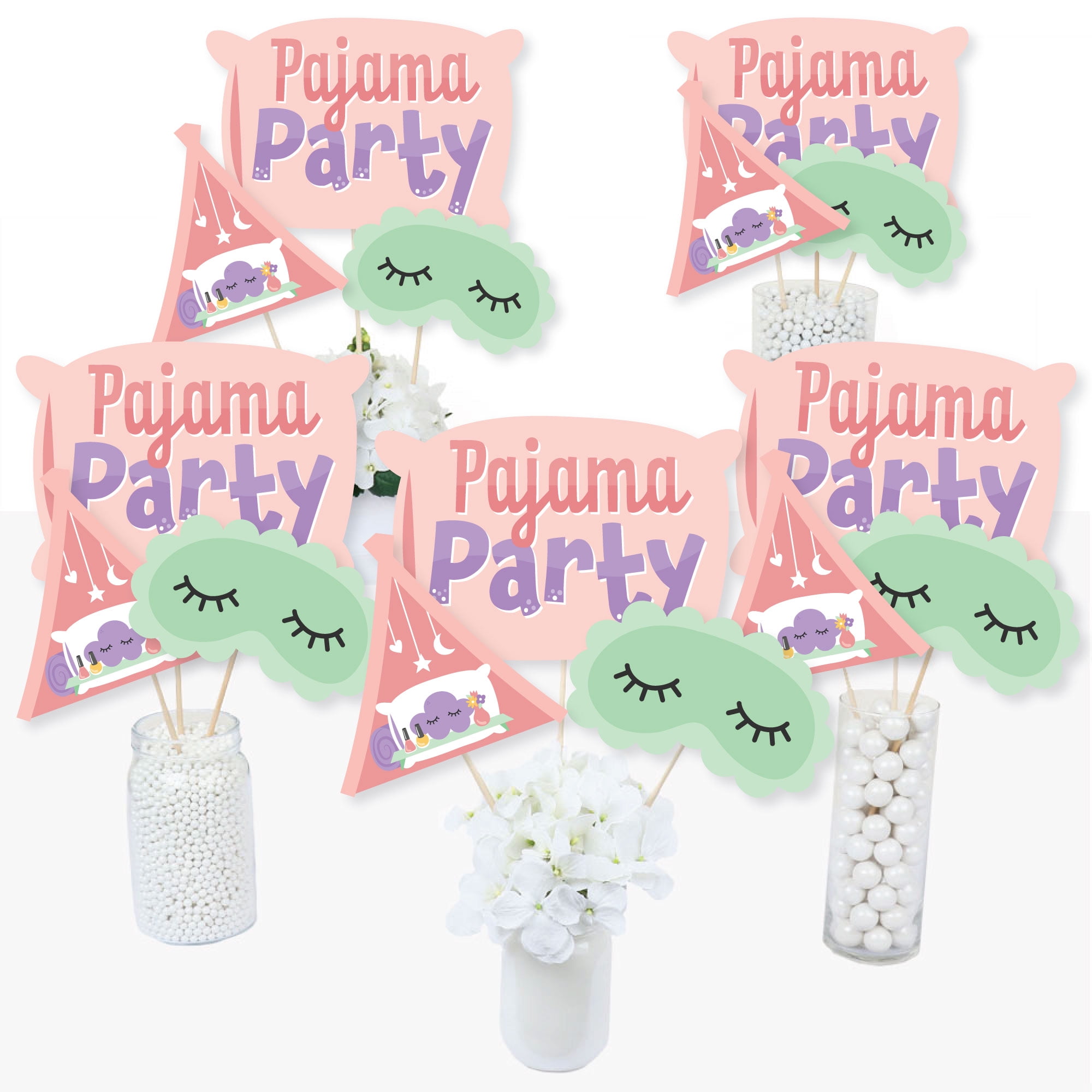 Big Dot of Happiness Pajama Slumber Party - Girls Sleepover Birthday ...