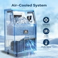 Coolake Commercial Ice Maker 200 lbs/24H, Air Cooled Under Counter Ice ...