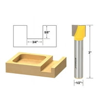 Yonico Bottom Cleaning Dado Router Bit 1" W X 5/8" H - 1/2" Shank ...
