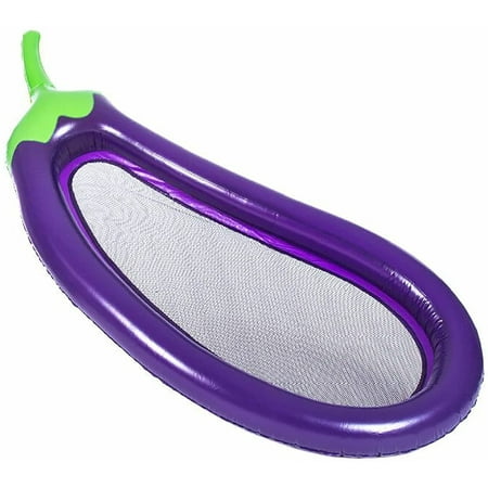 Inflatable Eggplant Floating Row Thickened PVC Eggplant Swimming Ring ...