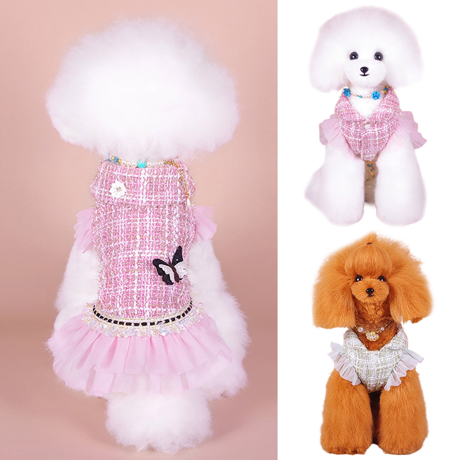 Fashion Sweet Puppy Dog Bling Bling Printed Princess Skirt Pet Dog Lace ...