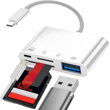 4-in-1 iFlash Drive USB External Memory Transfer Adapter, Portable ...