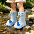 Angala Toddler Rain Boots Mid Calf Cartoon Appliques Waterproof Wet ...