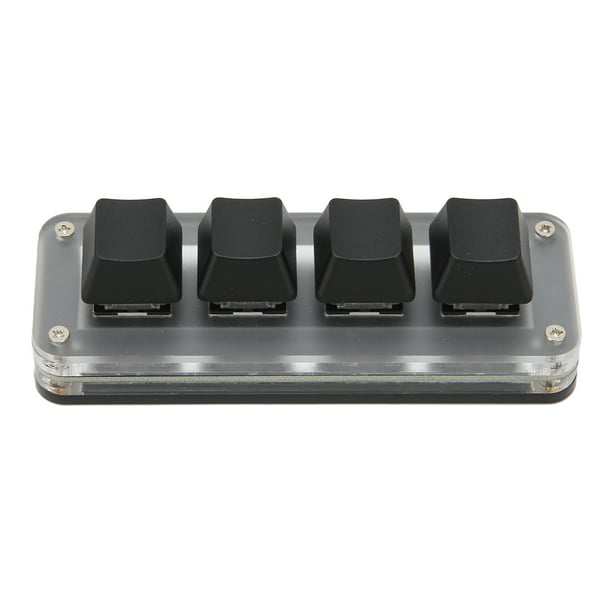One Handed Mechanical Keyboard,4 Fully Programmable Keys Mini Key Mechanical Keyboard Fully ...