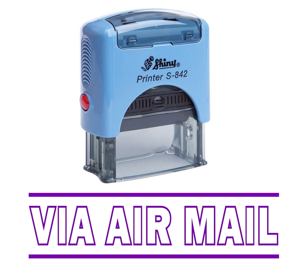 VIA AIR MAIL Self Inking Rubber Stamp Office Stationary Custom Shiny ...