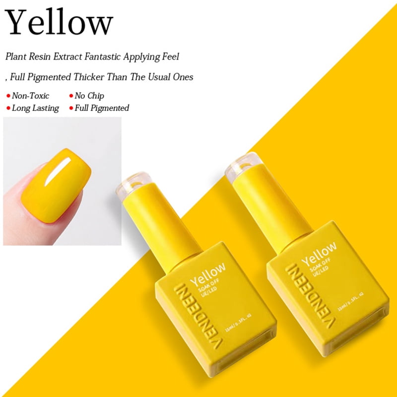 Vendeeni 27 tipos de esmalte de uñas en gel funcional UV, capa superior ...