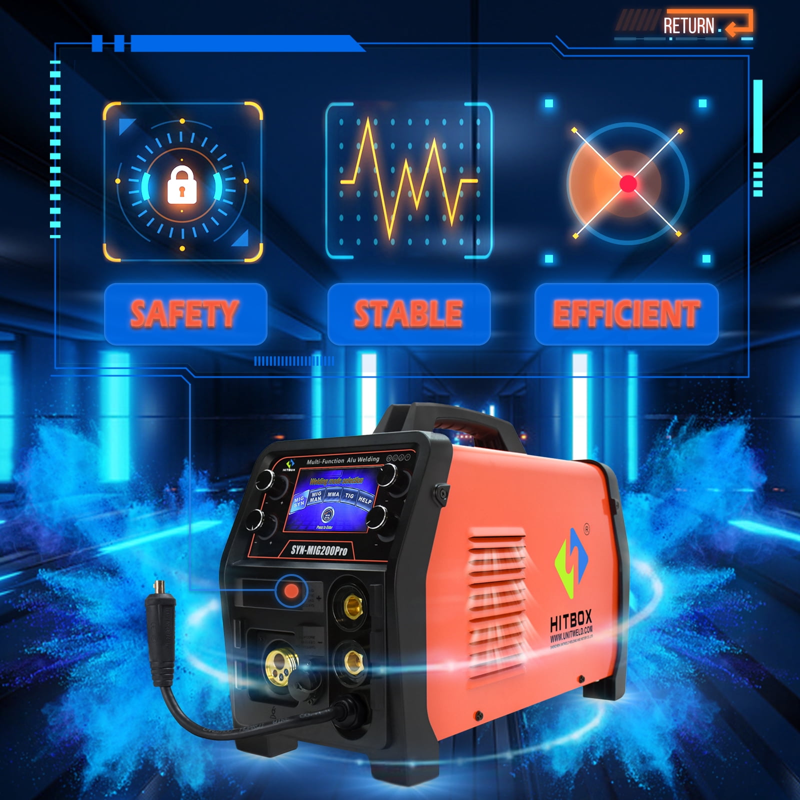 HITBOX Semi-Automatic Welding Machine Mig In Inverter, 57% OFF
