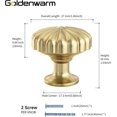 40 Pack Gold Cabinet Knobs Dresser Knob for Drawer Hardware Handles and ...