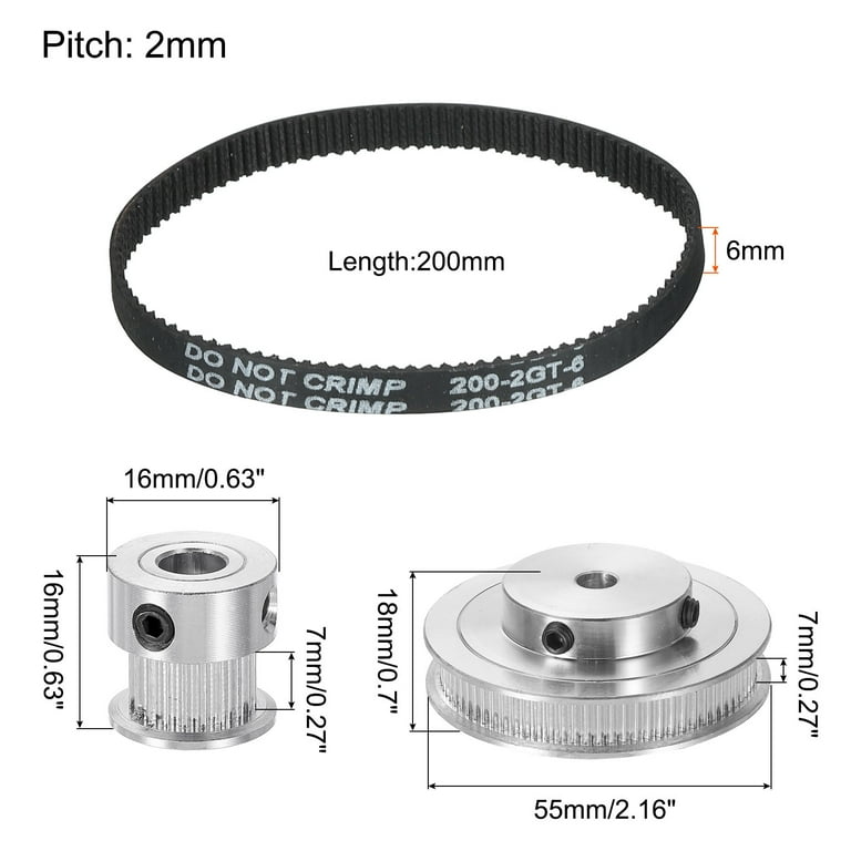 Uxcell Timing Pulley 20&30 Teeth 8mm Bore Synchronous Wheel, 52% OFF