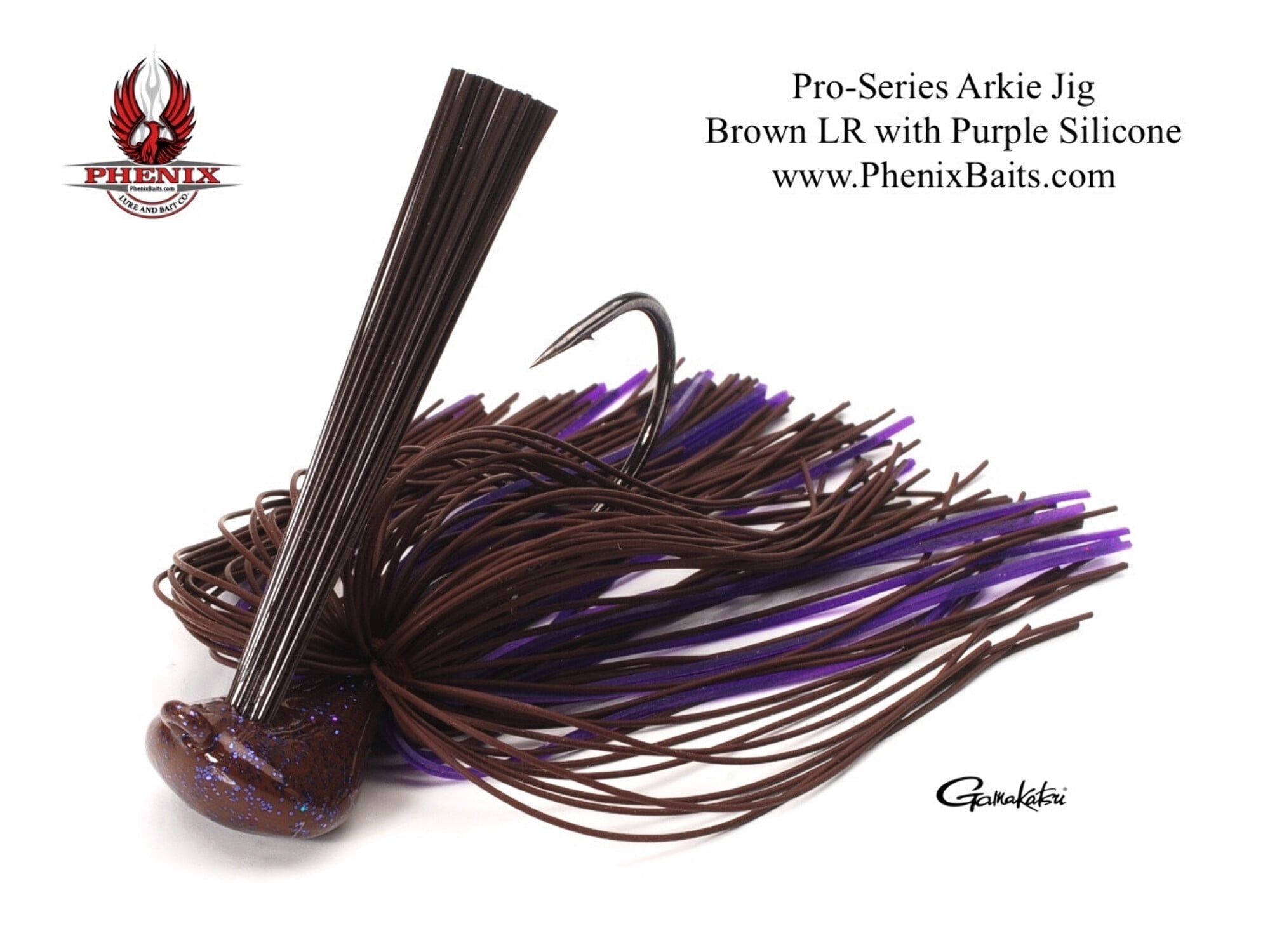 Pro-Series Arkie Jig - Brown Living Rubber with Purple Silicone ...