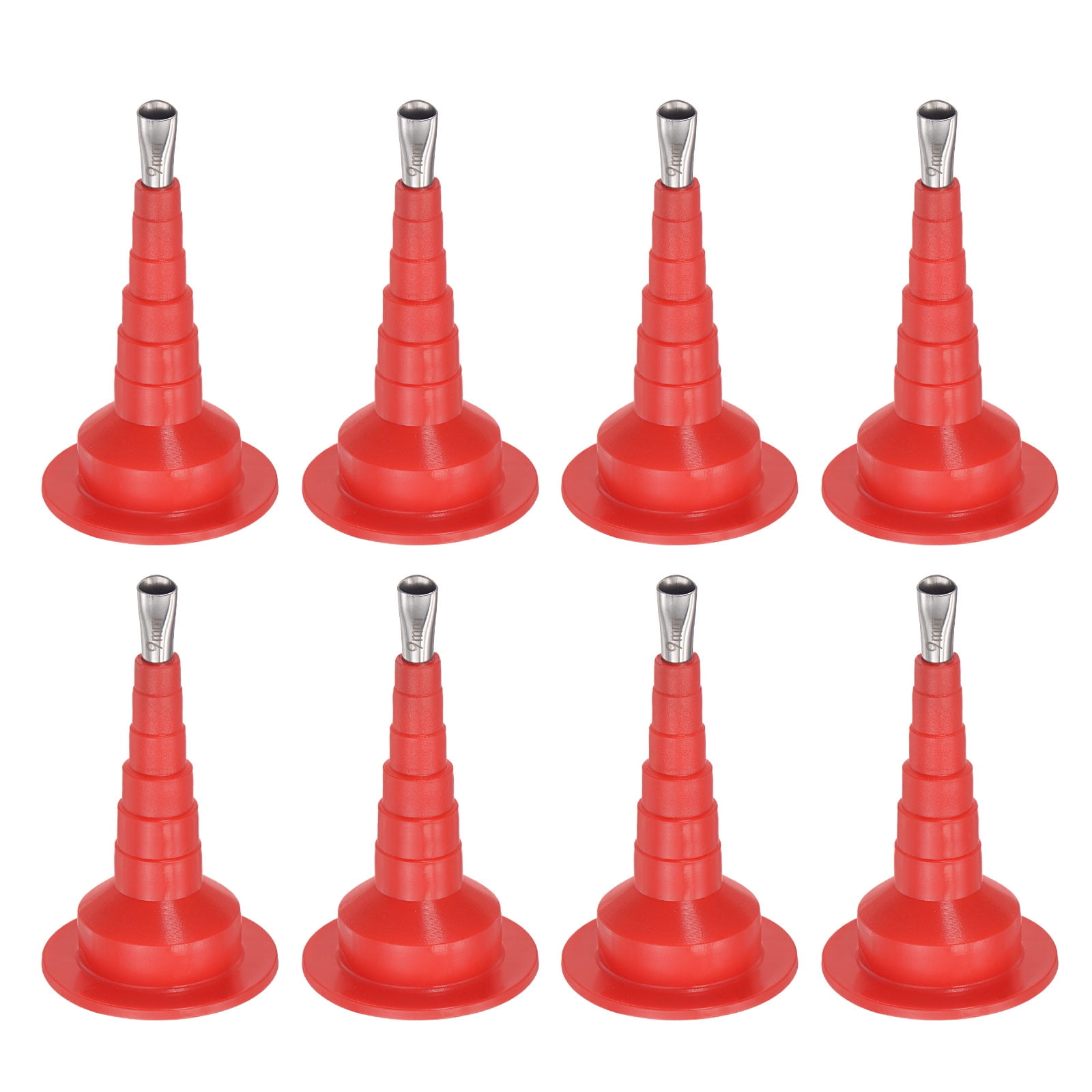 Uxcell 8Pack Nozzle Adapter, 9mm Width Articulated Reusable Caulk ...