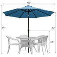 Sun-Ray 9' Teal Solar Patio Umbrella, Steel Frame, 32 LED Lights, Tilt ...