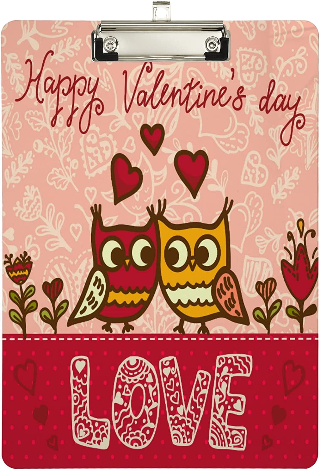 FMSHPON Valentines Couple Owls Love Clipboard Hardboard Wood Nursing ...
