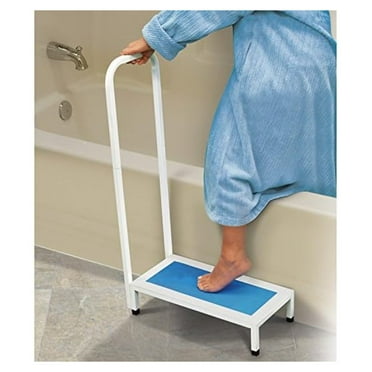 Wide Platform Bathroom Safety Step - Stackable Non-Slip Mobility Aid ...