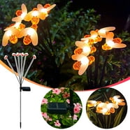 Bincy 2Pack Solar Butterfly Stake Lights, 22 LED Waterproof Outdoor ...