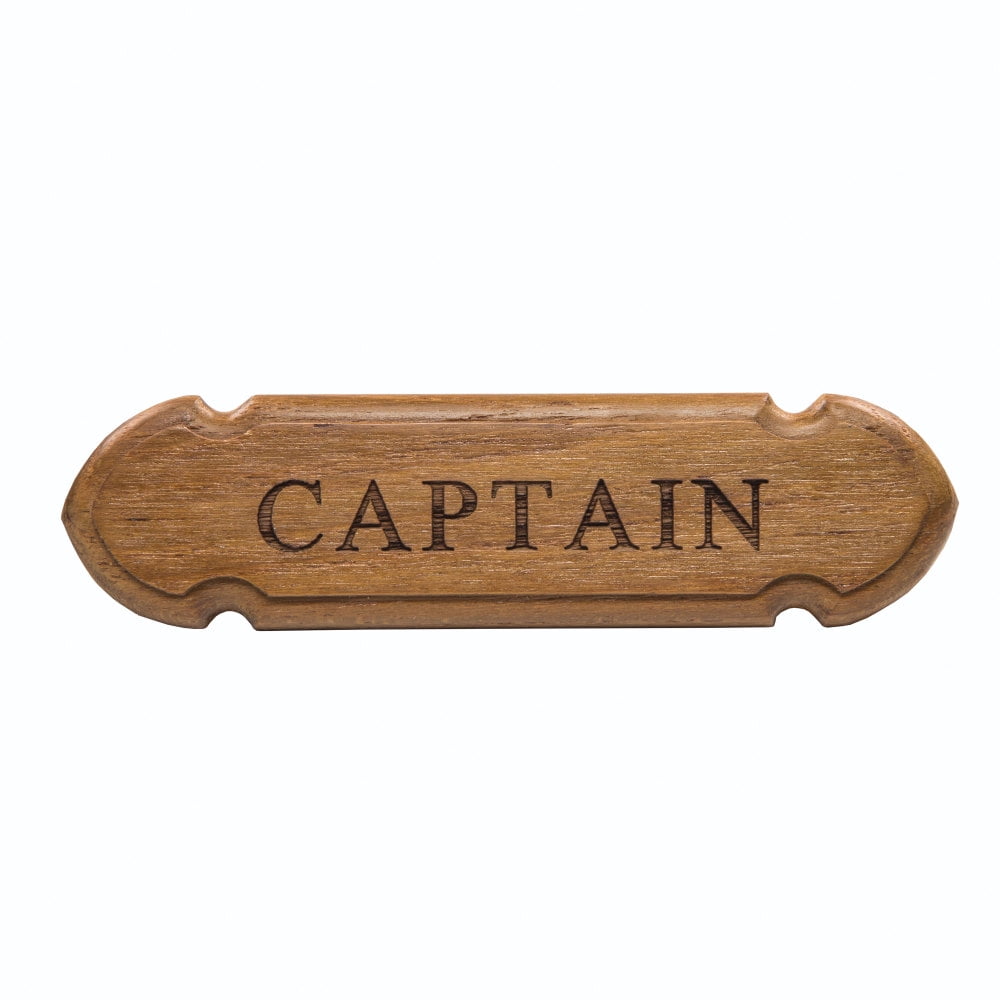 Whitecap 62670 Teak Name Plate - Captain - Walmart.com