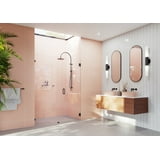 Illume 58 in. x 78 in. Wall Hinged Glass Shower Enclosure - Walmart.com