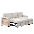 Euroco Sectional Sofa Set with Pull-Out Bed L-Shaped Lounge Sofa with ...