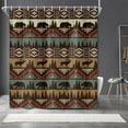 Western Aztec Shower Curtain,Geometric Vintage Shower Curtain with ...
