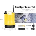 1/6HP Portable Utility Pump Submersible Small Backup Sump Pump Draining ...