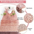 Rose Gold Sequin Table Runner, 12"x108" Table Cover Rectangle Table Runners Cloth for Wedding ...