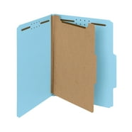 Four-Section Pressboard Classification Folders, 1 Divider, Letter Size ...