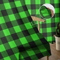 Black Green Plaid Sheer Curtains 63 Inches Length 2 Panels Set, Window ...