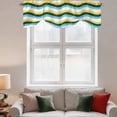 Bohemian Tie Up Valance Curtains Summer Abstract Ocean Wave Irregular ...