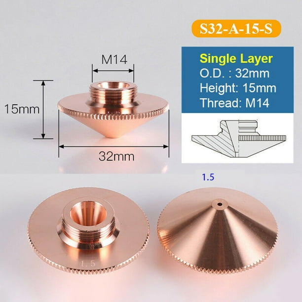 MYG Cleaver Nozzle Diameter 32mm Raytools Fiber Jet Cutting Nozzle ...