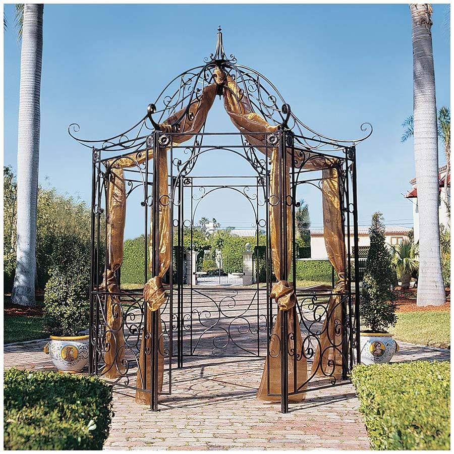 Design Toscano The Amelie Architectural Steel Garden Gazebo - Walmart.com