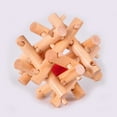 Biplut Wooden Puzzle Cube Kongming Luban Lock Brain Teaser IQ ...