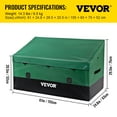 VEVOR 150 Gallon Outdoor Storage Box, Waterproof PE Tarp Deck Box, Lawn ...