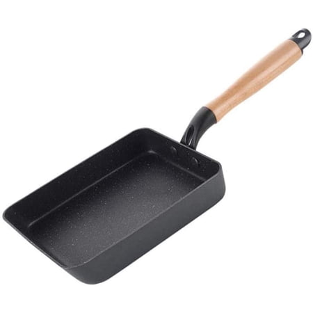 Fry Pan Non-Stick Omelette Pan, Rectangle Tamagoyaki Pot with Beech ...