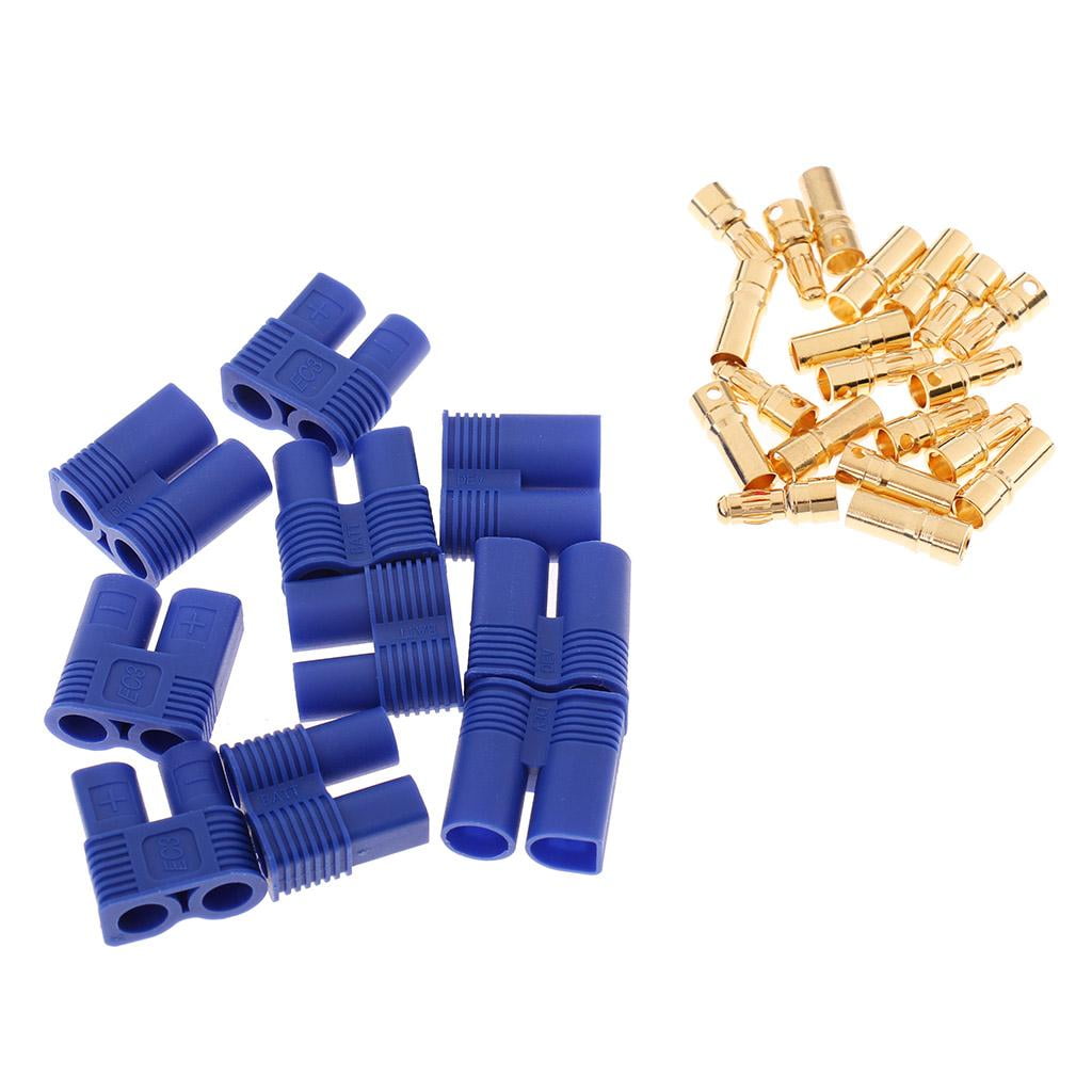 5 Pairs of EC3 3.0mm RC Lipo Battery Connector for Male And Female en ...