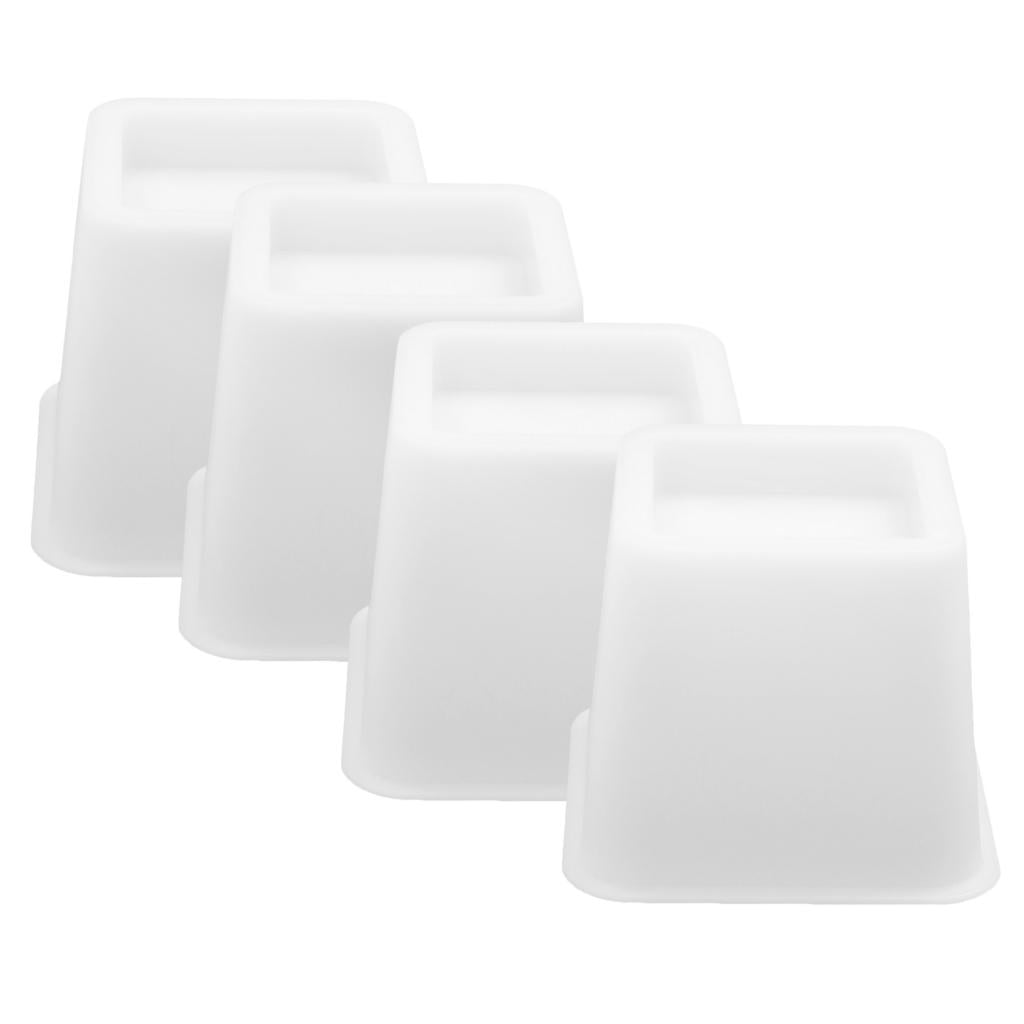 Bedding Accessories Baoblaze 4x Bed Riser Table Lifts Furniture Square ...