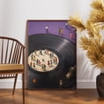 Affixzi Purple Music Room Decor, Vinyl Record Print, Retro Dance Wall ...