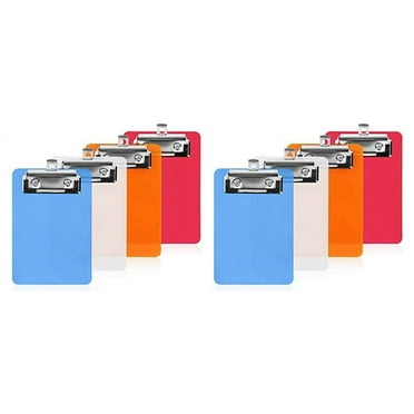 KEENJORIKA Plastic Clipboard, 4 Pack Assorted Colors Office Clipboard ...