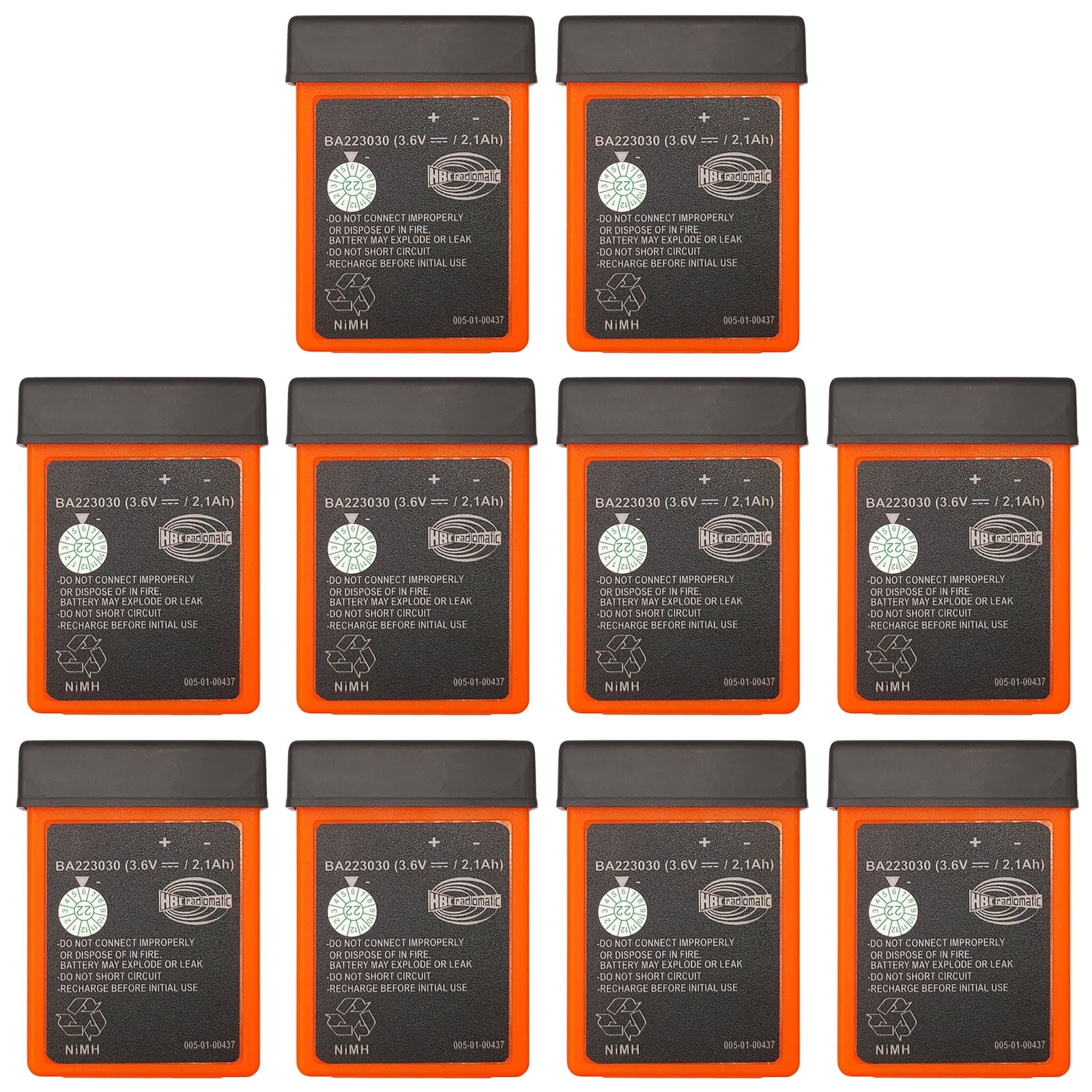 10-Pack BA223030 6V 2100mah Ni-Mh Battery for HBC Pump Truck Remote ...