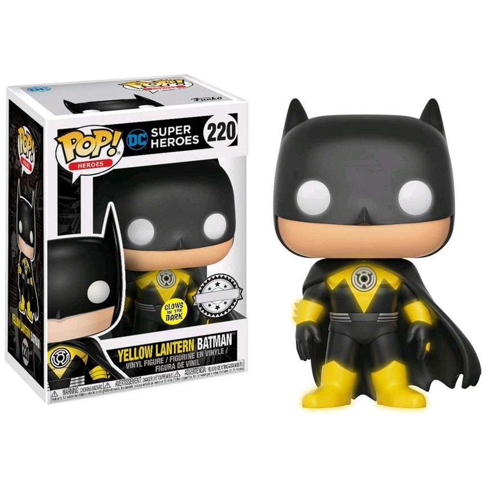 Funko POP! Heroes Yellow Lantern Batman Vinyl Figure [Glow-in-the-Dark ...