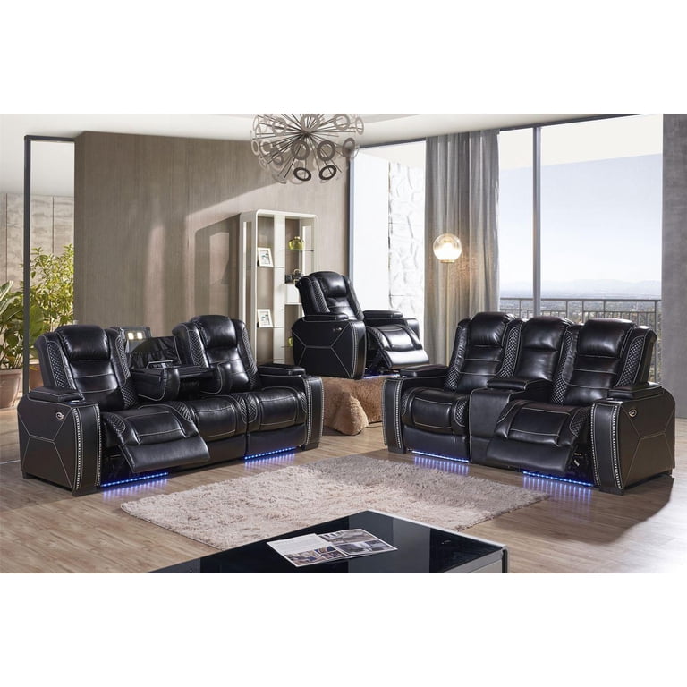 Contemporary Power Reclining Sofa Set | Cabinets Matttroy