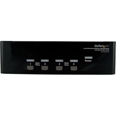 StarTech.com 2 Port Triple Monitor DVI USB KVM Switch with Audio & USB ...