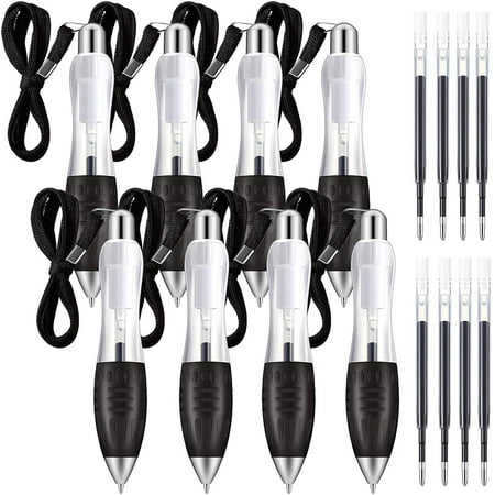 8 Pieces Retractable Big Fat Pen Heavy Weighted Ballpoint Pens Mini ...