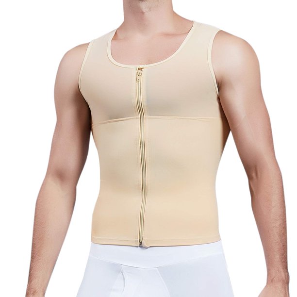 Mens Compression Seamless Slimming Vest Waist Trainer Tank Top Tummy ...