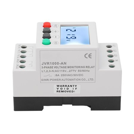 Undervoltage Protection Relay, 35mm Rail Mounting LCD Screen Voltage ...