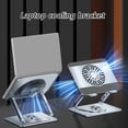 Foldable Notebook Stand With Removable Cooling Fan Sturdy Carbon Steel ...