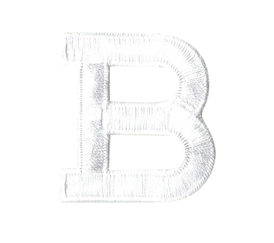 Alphabet Letter - B - Color White - 2" Block Style - Iron On ...