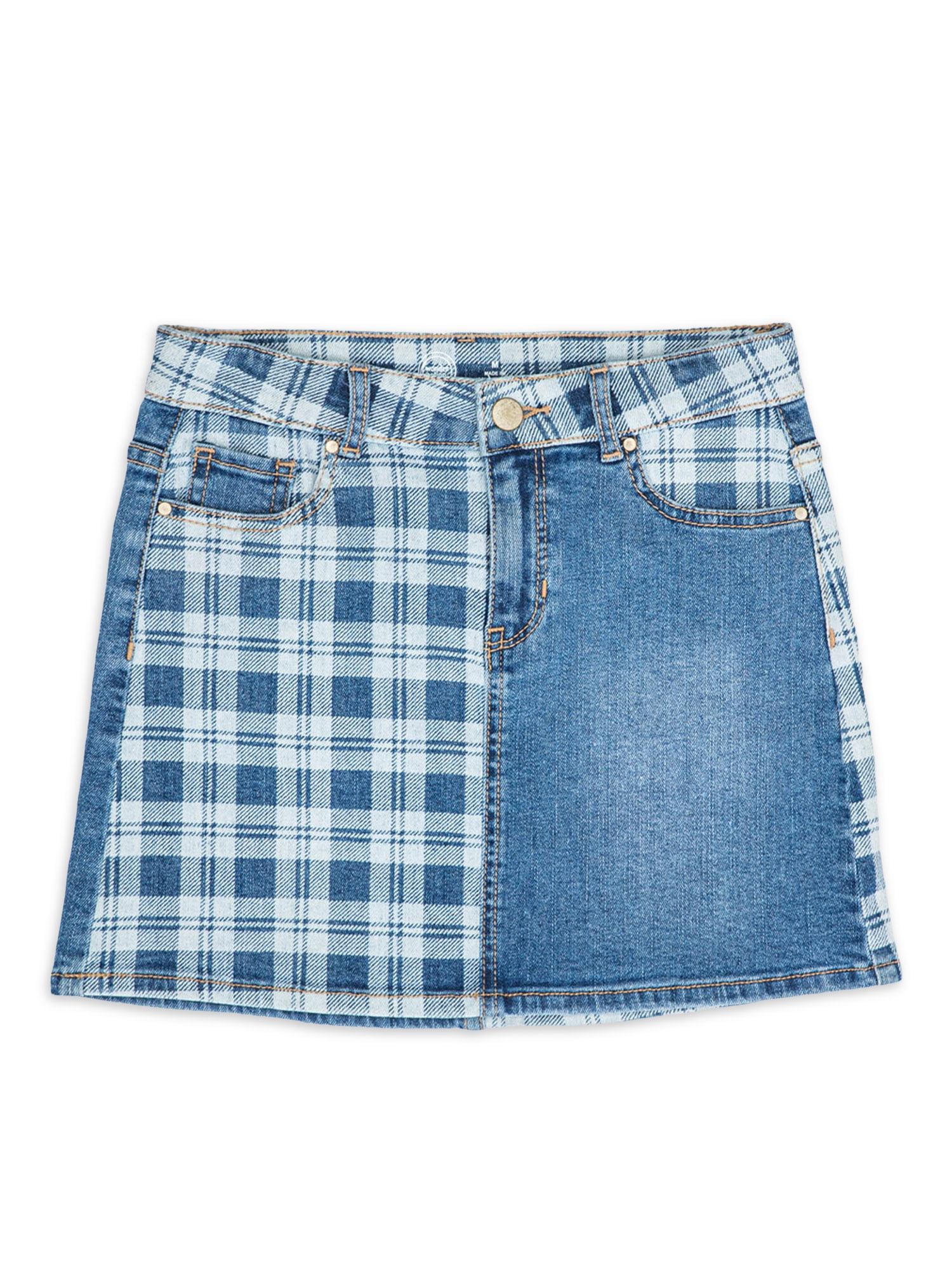 Wonder Nation Girls Denim Skirt, Sizes 4-18 & Plus - Walmart.com