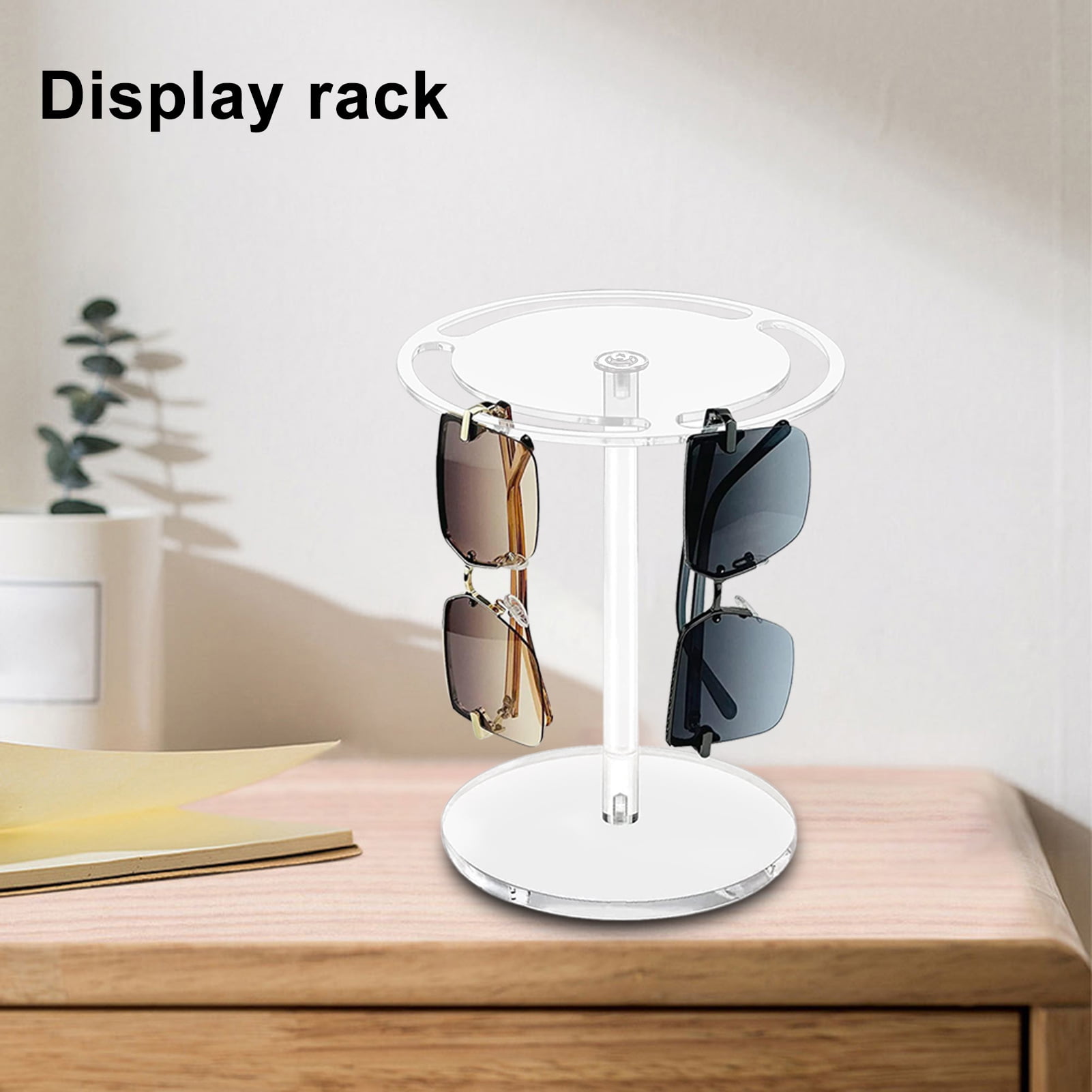 Washranp Sunglasses Rack,360-Degree Rotating Acrylic Eyewear Display ...