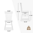 Dycanpo 18'' Tall Dining Chairs Set of 4 with Natural Solid Wood, Mid ...